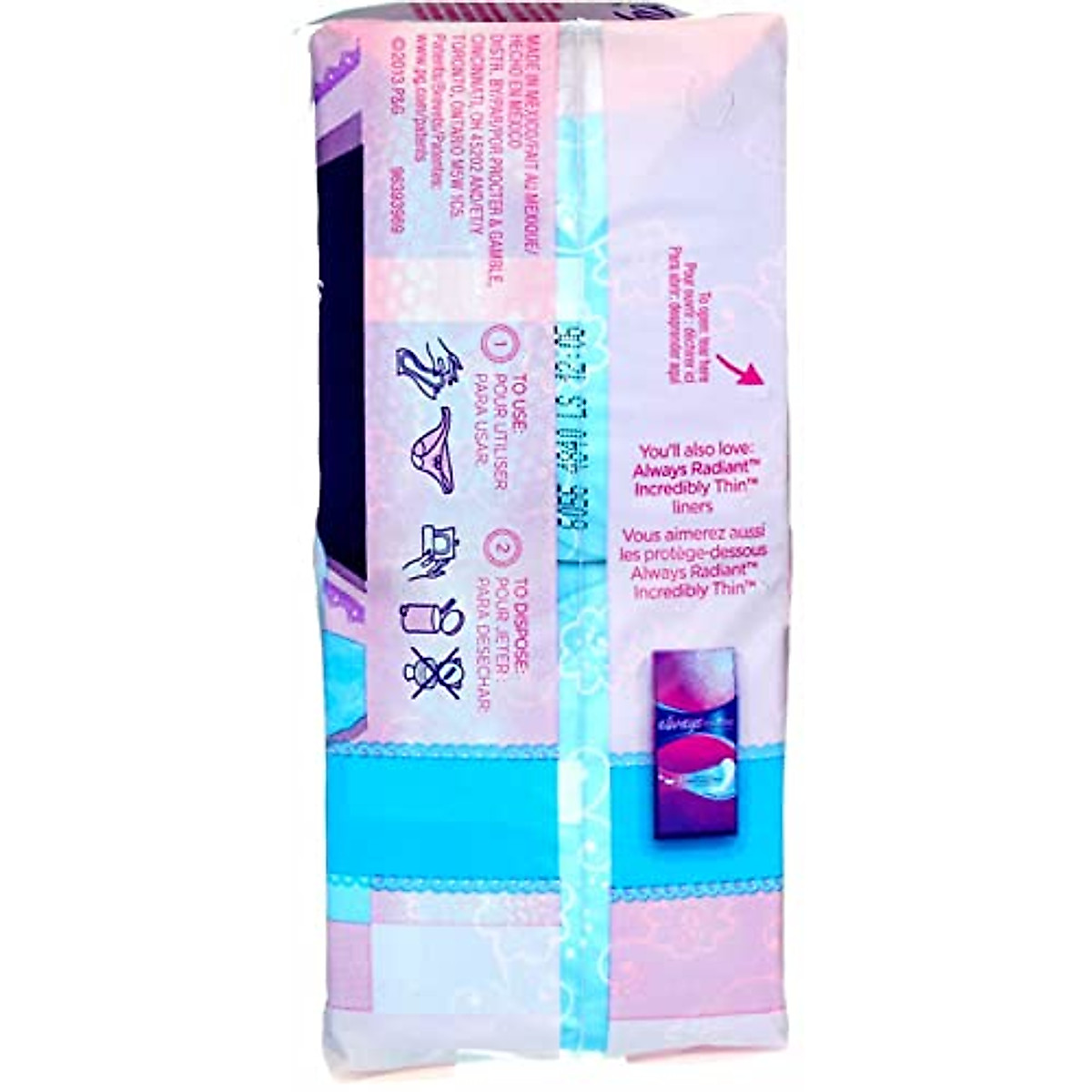 Always Dailies Liners Thin Regular 60 Count (2 Pack)