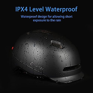 Smart4u SH50U Smart Bike Helmet with Light, Bicycle Helmet with Rear Light | Brake Warning Light | Fall Detection, CPSC Certified, Bike Helmet for Adults Men Women, Bicycle Helmet for Urban Commuter