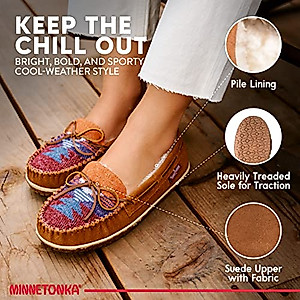 Minnetonka Womens Tilia Moccasin, Grey, Size 8