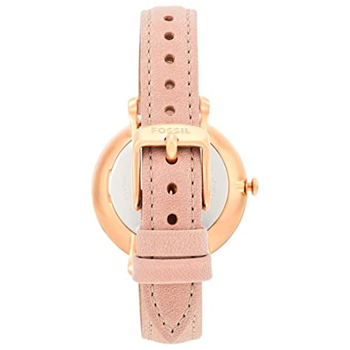 Fossil Women's Jacqueline Quartz Stainless Steel and Leather Watch, Color: Rose Gold, Blush Pink (Model: ES3988)