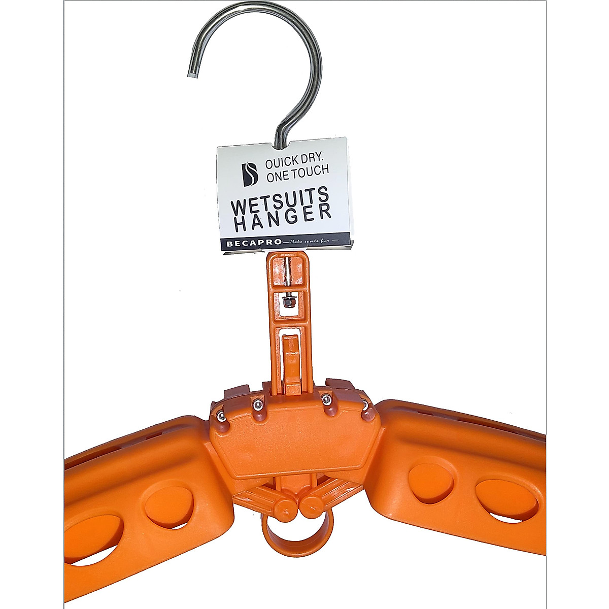 BECAPRO Wetsuit Hanger Foldable Surfing Suit Rack(Orange)