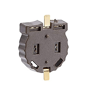 QMseller bnafes 15 Pcs CR1220 Battery Holder Horizontal Coin Button Battery Holder Brown Container Case