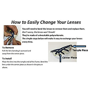 SSP EYEWEAR Top Focal Tactical Safety Glasses Kit with Assorted Interchangeable 2.00 Top Focal Lenses, TF200 AMZ KIT