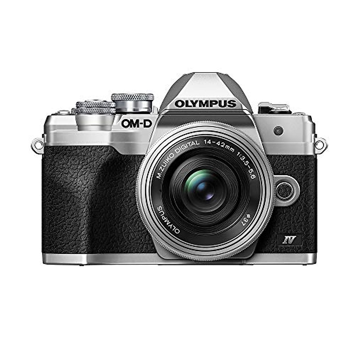 OLYMPUS E-M10 Mark IV Silver Micro Four Thirds System Camera M.Zuiko Digital ED 14-42mm F3.5-5.6 EZ kit 20MP Sensor 5-Axis Image Stabilization 4K Video Wi-Fi