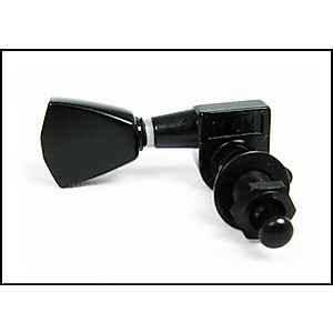 Black "Tombstone" Electric Guitar Tuners/Machine Heads - 6-piece Inline Right Alignment