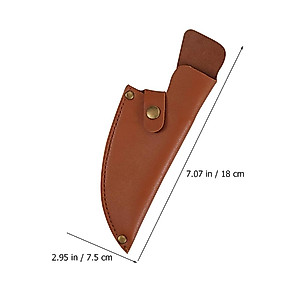 Luxshiny Leather Cover For 5 Inch Boning Knives, 2Pcs Edge Guards Blade Protector Cleaver Chef Knives Cover with Belt Loop