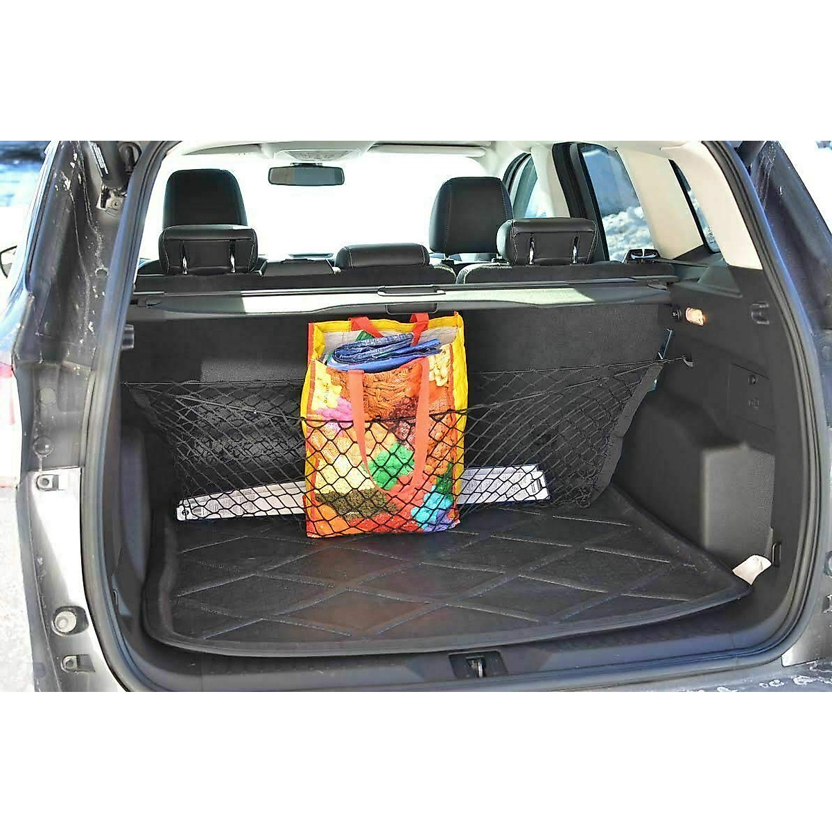 EACCESSORIES EA Rear Trunk Organizer Cargo Net for Ford Escape 2013-2019 – Envelope Style Cargo Net for SUV - Premium Mesh Car Trunk Organizer Vehicle Carrier Storage -Compatible with Escape