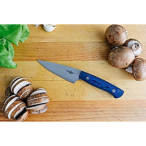 Middleton Made Knives Echo 4 Paring Knife - Paring Knife 4 Inch - Handmade Professional Pairing Knives - Chefs Knife Made with AEB-L Stainless Steel - USA Made Paring Knives- Great Chef Gifts - Blue