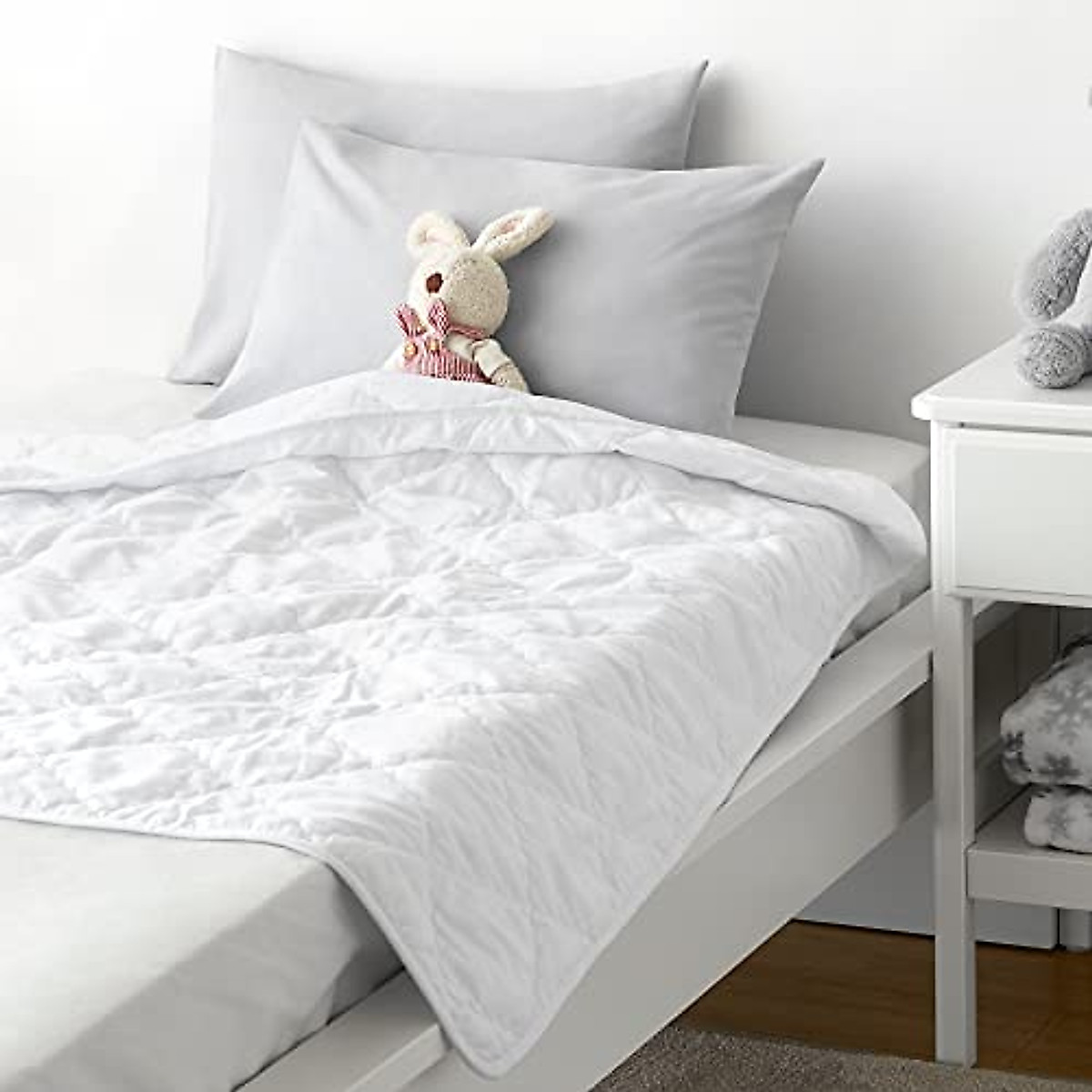 TILLYOU Toddler Pillowcase 2 Pack with Envelope Closure,13" x 18" Silky Soft Microfiber Travel Kids Pillow Cases for Boys and Girls,Gray