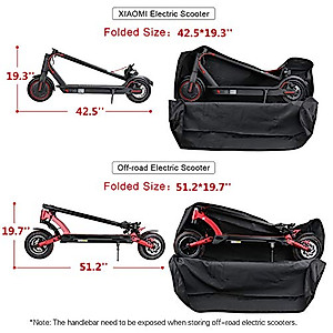 HUNTVP E-Scooter Bag Storage Cover Heavy Duty Transport Bag Foldable Scooter Accessory Backpack Handbag Shoulder Bag for Xiaomi Mijia M365