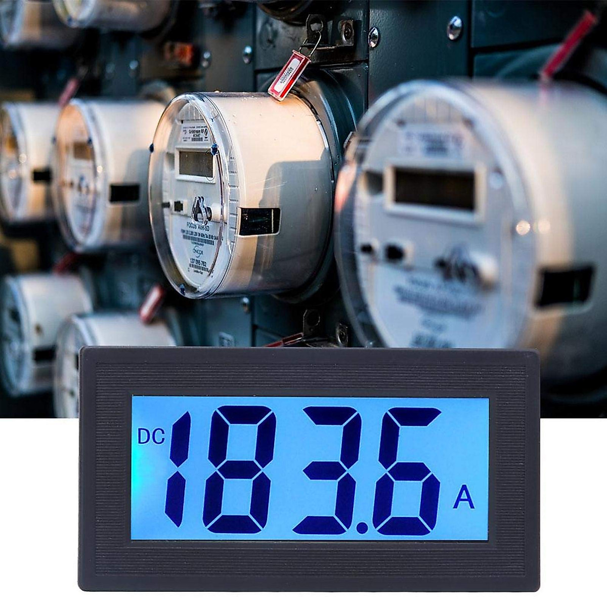 Mxzzand DC AC100-240V Professional Voltage Meter Digital Voltmeter LCD Display for Office for Home(DC 0-200V)