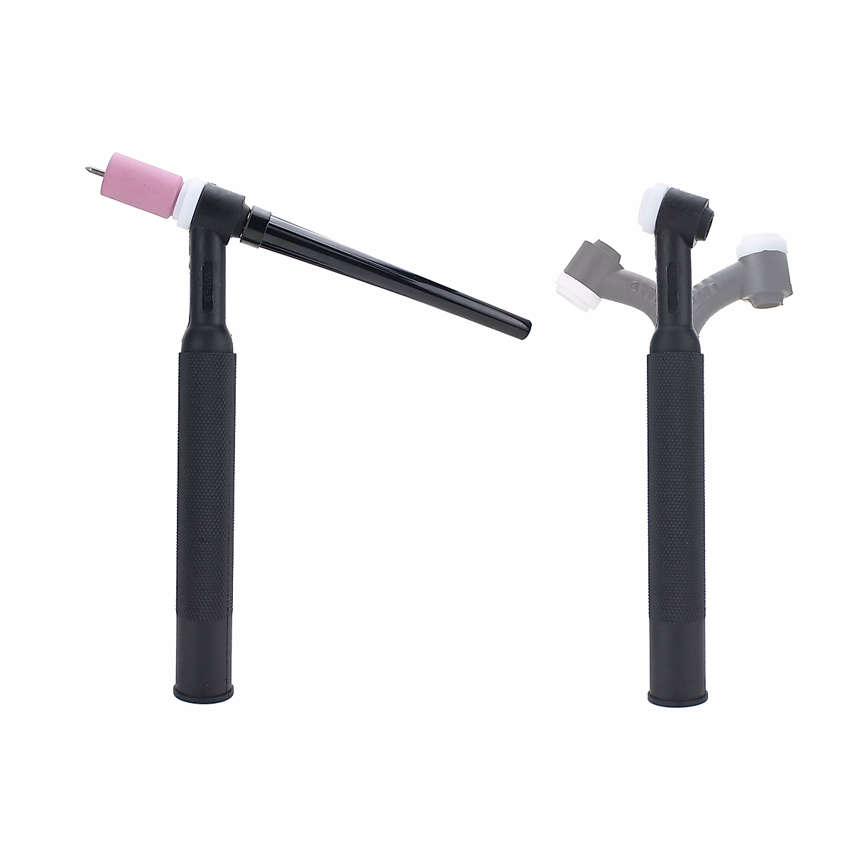 9F Series - 125 Amp - Air Cooled - Flexible Head TIG Torch - 12.5 feet 1-Piece Cable - INLINE Gas Dinse 10-25 Connector - (Welders with Gas Solenoid)