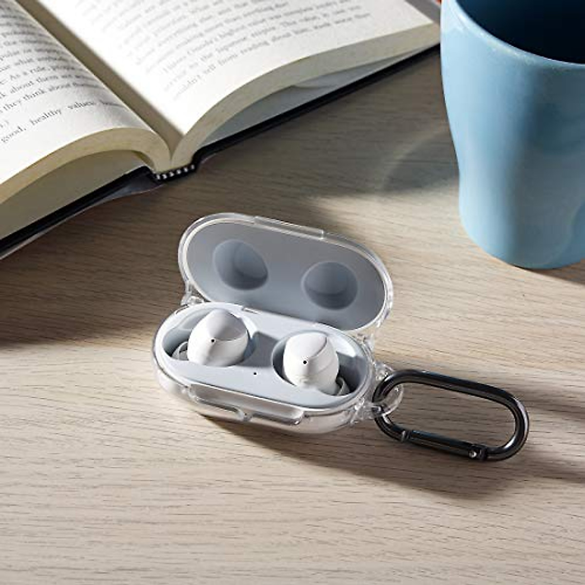 Kconn Polycarbonate Case for Galaxy Buds and Buds+ Plus, no Need Adhesive Case Cover, Hard and Shockproof, Compatible with Samsung Galaxy Buds and Buds Plus 2020 (Clear)