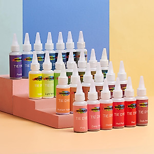 Mosaiz Tie Dye Kit of 26 Colors, Spray Tie Dye for Creative Activities and DIY for Kids and Adults, Fabric Dyeing Set, Fun Summer Activity Outdoor