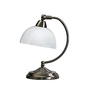 Elegant Designs LT2029-BSN Mini Modern Bankers Table Desk Lamp with Touch Dimmer Control Base, Brushed Nickel