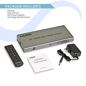 Expert Connect 9-Channel HDMI Multi-Viewer/Screen Divider/Switch | 1080p / 4K@30Hz | 11 Viewing Modes