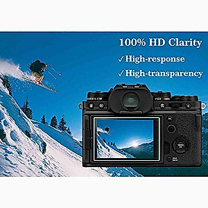 ULBTER Screen Protector for Fujifilm X-T4 Fuji Film XT4 Digital Camera & Hot Shoe Cover, 0.3mm 9H Hardness Tempered Glass Saver Anti-Scrach Anti-Fingerprint Anti-Bubble Anti-Dust [3Pack]