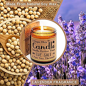 STORALIT Lavender Scented Candles Jars-I Hope This Smells Better, Funny Gifts for Women, Men, Best Friend Birthday Candle for Female, Sister, Mom,Unique Christmas Friendship Gift