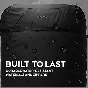 NOMATIC Navigator Collapsible Duffle Bag - 42L Travel Backpack for Men and Women - Weekender Bag - Black Backpack