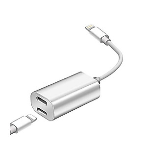 Headphone Adapter Lightning to Audio Jack and Charger Extender Earphone Charging Splitter Compatible with iPhone 11 12Mini pro max xs xr x se2 7 8plus for ipad air Cable Converter Apple MFI Certified