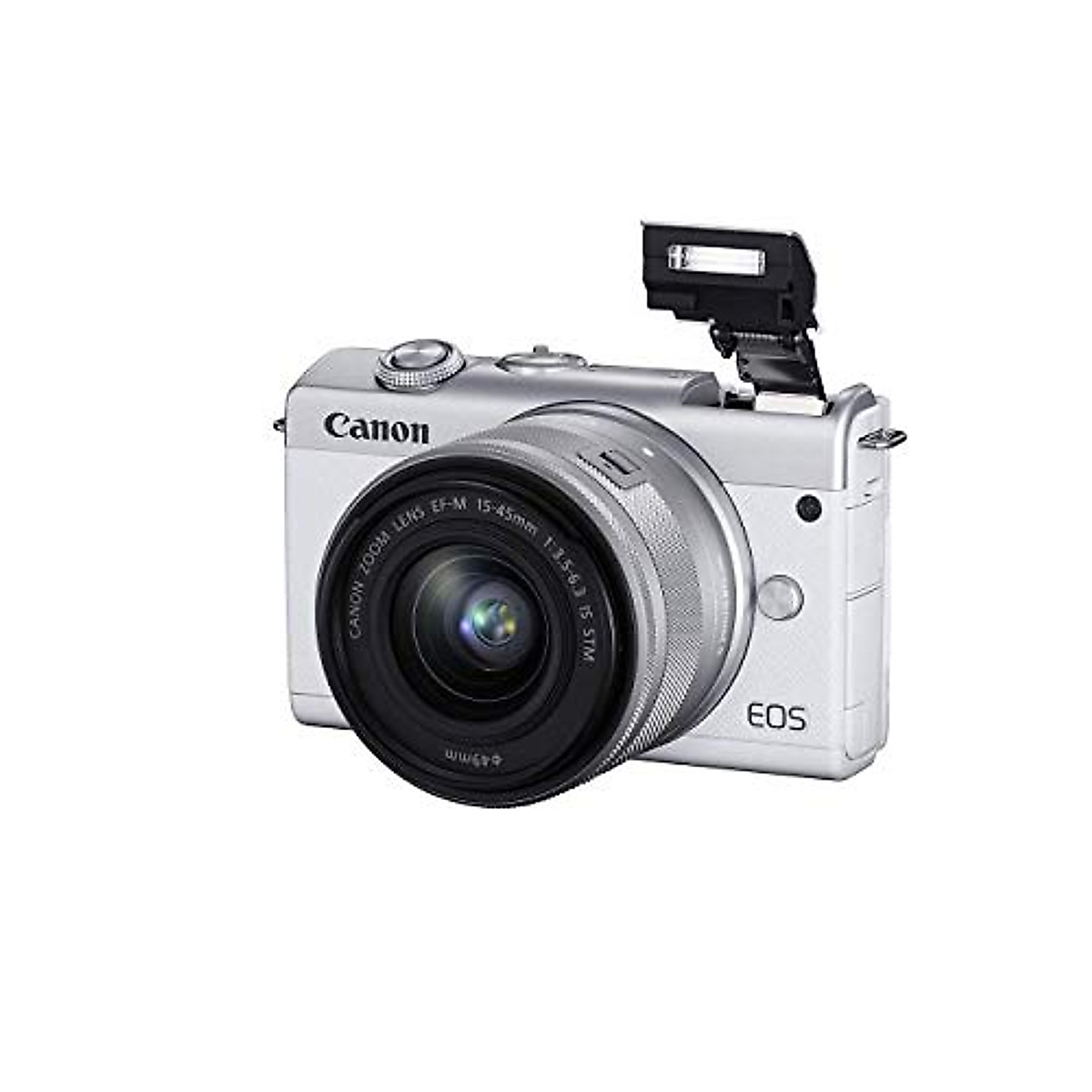 Canon EOS M200 EF-M 15-45mm is STM Kit (White) (Renewed)