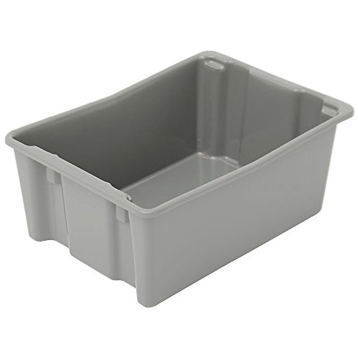 Orbis Grey Stack-n-Nest® Plastic Solid Food Lug - 26"L x 18 1/2"W x 10 1/2"D