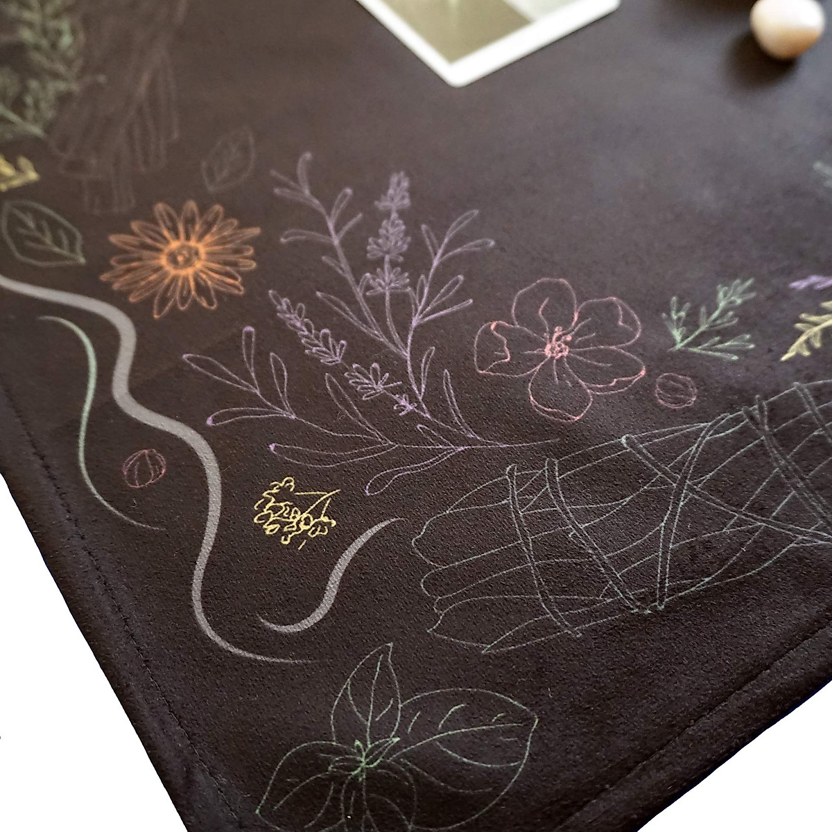 Kitchen Witch Herbology: Tarot Cloth for Any Tarot Cards, 24 inches by 24 inches, Large (White)