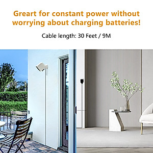 Taken 30ft/9m Arlo Ultra Cable, Weatherproof Outdoor/Indoor Magnetic Charging Cable and Power Adapter for Arlo Ultra 4K, Ultra 2, Arlo Pro 3, Pro 4