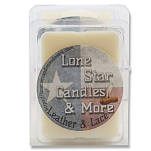 Leather & Lace, Lone Star Candles & More's Premium Hand Poured Wax Melts, Authentic Aroma of Genuine Leather Mixed with Creamy Vanilla, 6 Strongly Scented Wax Cubes, USA Made in Texas, 1-Pack