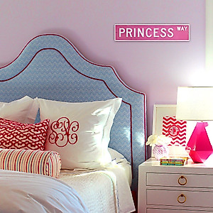 Girls Bedroom Decor | Princess Room Decor | Beautiful Princess Gifts | Pink Wall Decor | Princess Way Street Sign Gifts For Girls | Girl Birthday Gifts | Gifts For 4 Year Old Girl | Gifts From Grandma