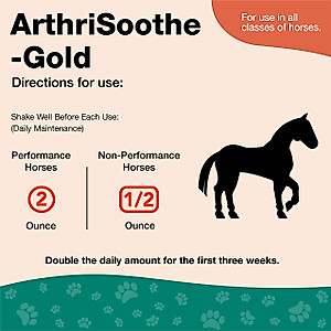 NaturVet ArthriSoothe-Gold Advanced Equine Glucosamine Joint Supplement Formula for Horses, Liquid, Made in The USA with Globally Source Ingredients 1 Gallon