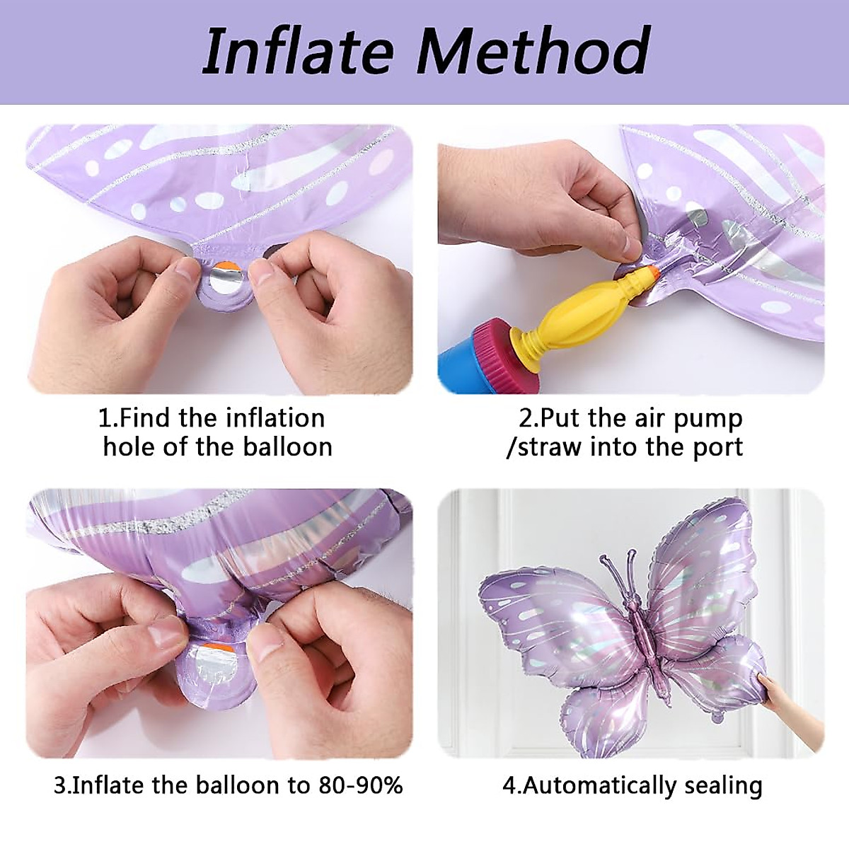 Dusty Purple Butterfly Balloon Garland Arch Kit, 139pcs Pink Lavender Purple Balloons with 3D Silver Butterfly Stickers for Girl Birthday Party Wedding Bridal Shower Baby Shower Decorations