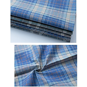 CoCoUSM Mens Cotton Handkerchiefs Plaid Handkerchief for Men Pocket Squares 3PCS