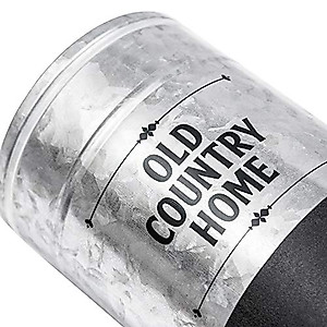 Saratoga Home Farmhouse Canister Set for Kitchen Coffee Tea Sugar Container Set with Labels & Marker, 4 Airtight Galvanized Rustic Tin Metal Flour Sugar Canister Sets for Kitchen Counter, Silver