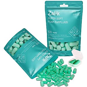 (100 Pair) Ear Plugs for Sleeping Noise Cancelling Ear Plugs for Noise Reduction Ultra Soft Foam Earplugs Sound Blocking Sleeping Snoring, Concerts, Airplanes, Travel, Work Loud Noise 35dB Highest NRR
