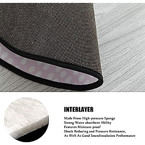 Customized Chair Mat for Carpet Personalized Add Your Own Logo Image Text Photo Area Carpet Anti Slip Washable Decorative Door Mat for Home Garden Office, Black, 47 Inches