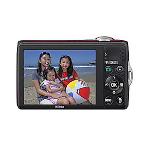 Nikon Coolpix L22 12.0MP Digital Camera with 3.6x Optical Zoom and 3.0-Inch LCD (Red-primary) (Renewed)