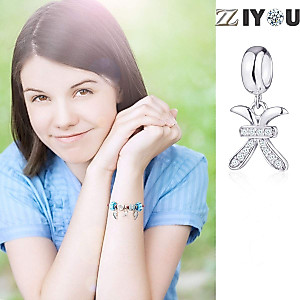 Pisces Zodiac Sign Dangling Charms Fit Pandora Birthday Bracelets - 925 Sterling Silver Constellation/Horoscope Necklace Pendants Beads, Gifts for Boyfriend/Girl/Christmas