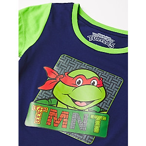 Teenage Mutant Ninja Turtles Toddler Boys' Crew Neck Tshirt & Shorts 2-Piece Set, True Navy, 5T