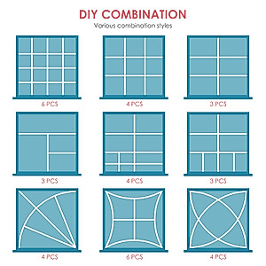 Ptanok 45 Pack Drawer Dividers, Plastic Adjustable Drawer Storage Organizer for Tidying Clutter Socks, Underwear, Makeup, Kitchen, Dresser Black