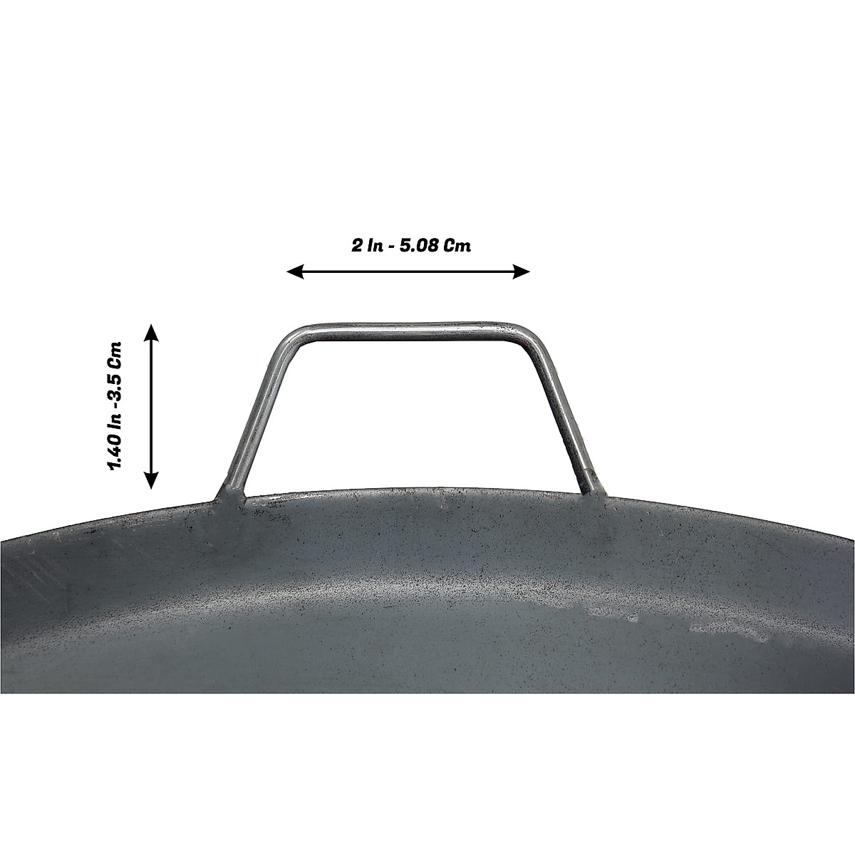 Comal Para Tortillas Grandes 21.5 Inch Redondo for Tortillas y Quesadilla Carbon Steel Heavy Duty Metal Handle