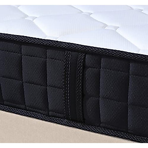 Rose Queen Mattress in a Box, 10 Inch Hybrid Mattress Queen Size with Memory Foam, Individual Pocket Springs for Motion Isolation, Medium Firm Queen Size Mattress, Bed in a Box, Strong Edge Support