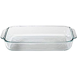 Pyrex Basics 3 Quart Glass Oblong Baking Dish, Clear 8.9 Inch X 13.2 Inch - 3 Qt
