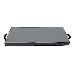 Factory Direct Partners 13677-GYDG Multifunctional Folding Foam Kneeling Pad with Sewn-in Handles and Non-Slip Bottom (2-Pack) - Gray/Dark Gray