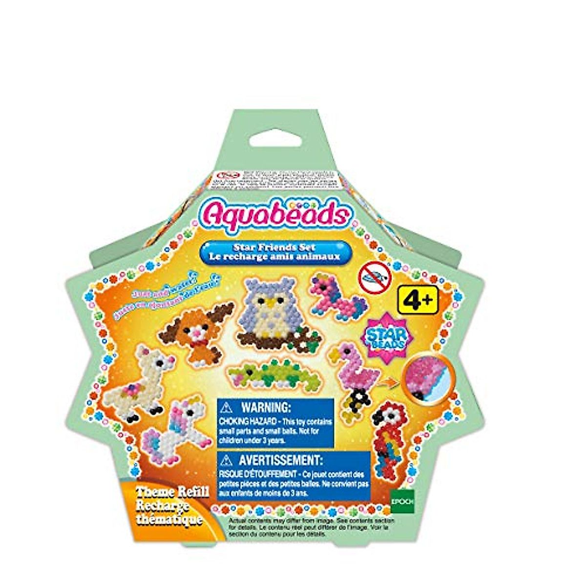Aquabeads Arts & Crafts Star Friends Theme Bead Refill with Over 600 Beads and Templates, Multicolored