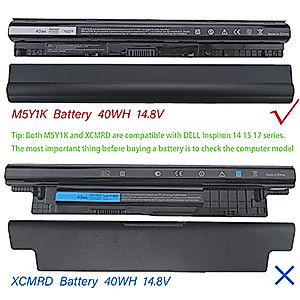 M5Y1K 40WH 14.8V Laptop Battery for Dell Inspiron 14 15 17 Inch Series 3451 3452 3467 3551 3552 3565 3567 5458 5459 5551 5552 5555 5558 5559 5566 5755 5758 5759 Vostro 3458 3558 P47F P51F P52F