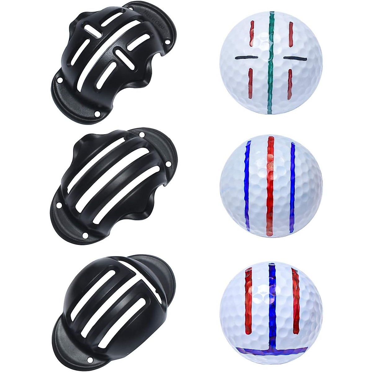 CUALFEC Golf Ball Line Drawing Marker Golf Ball Liner Golf Ball Marking Tool Kit (8 Pack)