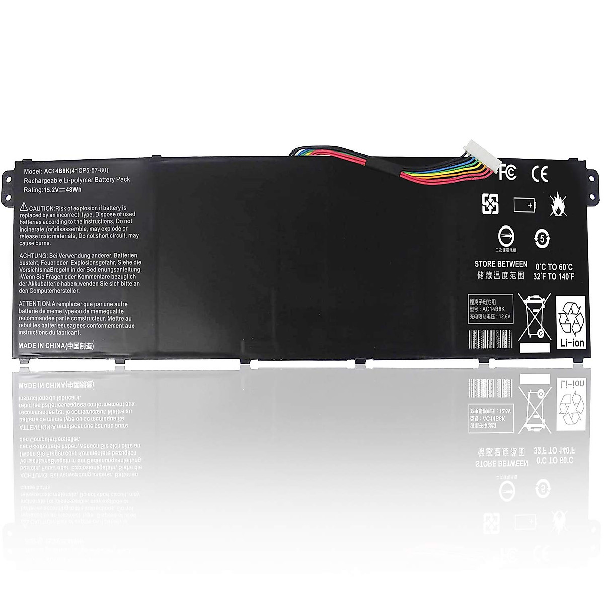 AC14B8K Battery for Acer Predator Helios 300 N17C1 PH315-51 PH315-52 G3-571 G3-572 N18Q13 Nitro 5 AN515 AN515-53 AN515-54 Aspire R5-471T R5-571T R5-571TG Chromebook CB5-571 Swift SF314 4ICP5/57/80