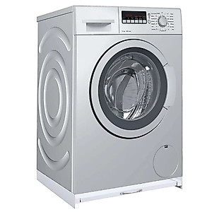 SKM Double Washing and Drying Machine Pedestal with Drawers White-7043