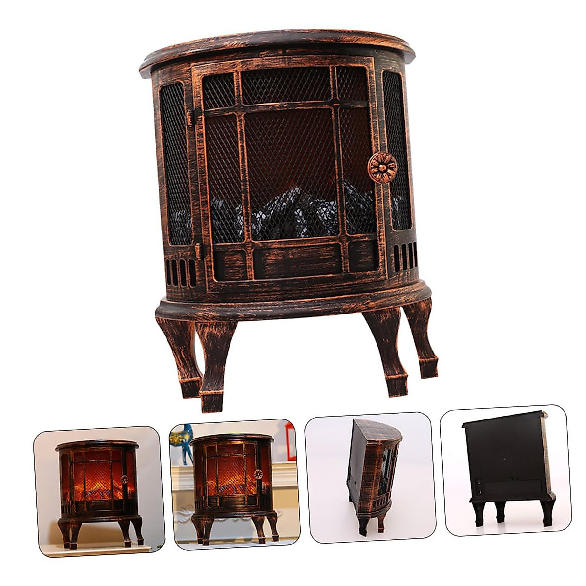 Abaodam Fireplace Corner Adornment Decorative Lamp Living Room Decoration Powered Rhythm for Party